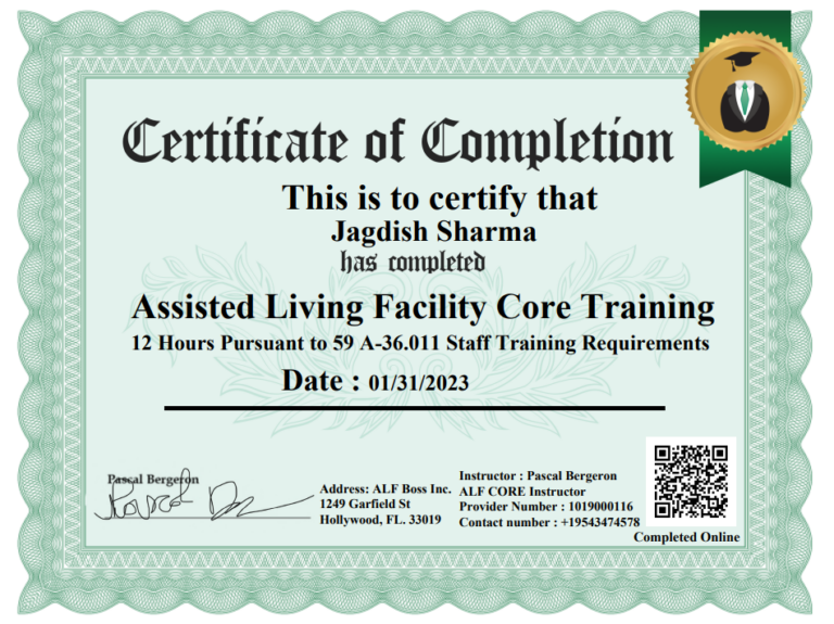 12-Hour Continuing Education | ALF Core Training Florida